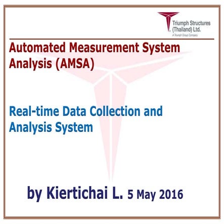 Automated Measurement System Analysis (AMSA) | PPTX