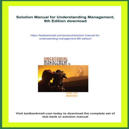 Solution Manual for Understanding Management, 9th Edition | PDF