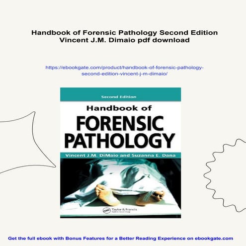 Handbook of Forensic Pathology Second Edition Vincent J.M. Dimaio | PDF