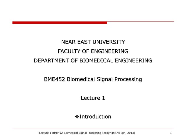 biomedical signal processing | PPT