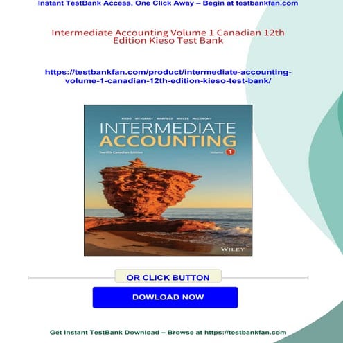 Intermediate Accounting Volume 1 Canadian 12th Edition Kieso Test Bank