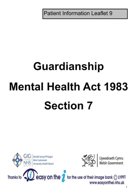MHA Section 2 - Leaflet 1 | PDF | Mental Health | Diseases and Conditions