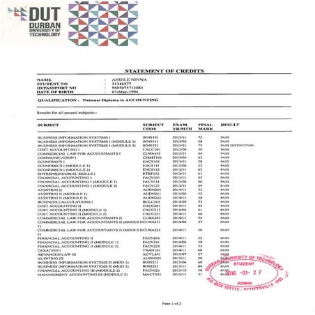 Credit Certificate | PDF