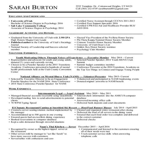 Sarah Burton Resume 12-14-2016 Draft 4 | PDF