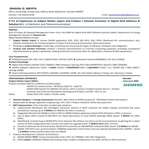 Dhaval_Mehta_CV | PDF