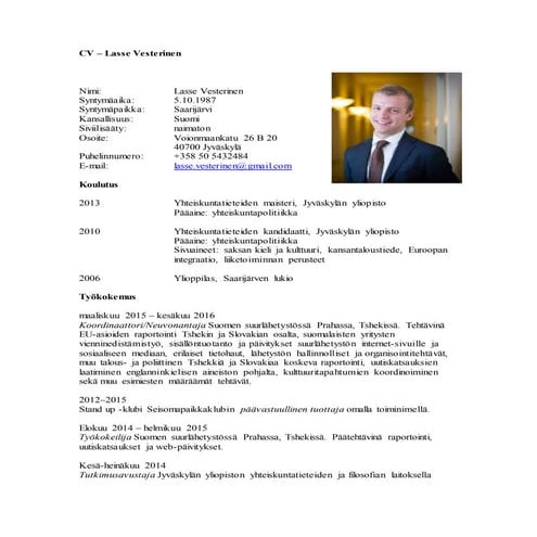 CVLasseVesterinen01082016 | DOCX