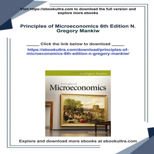 Principles of Microeconomics 6th Edition N. Gregory Mankiw | PDF