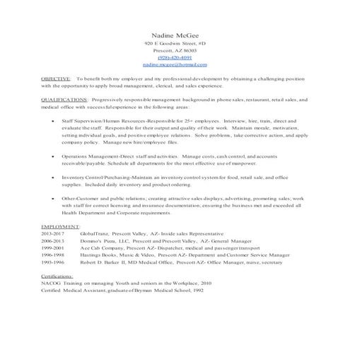 resumecathybailey2017 | PDF