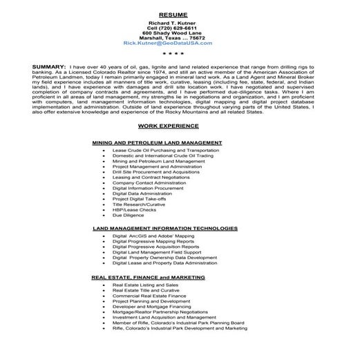 Kutner Resume - Page 1 | PDF
