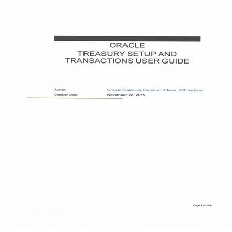 Partial ORACLE TREASURY | PDF
