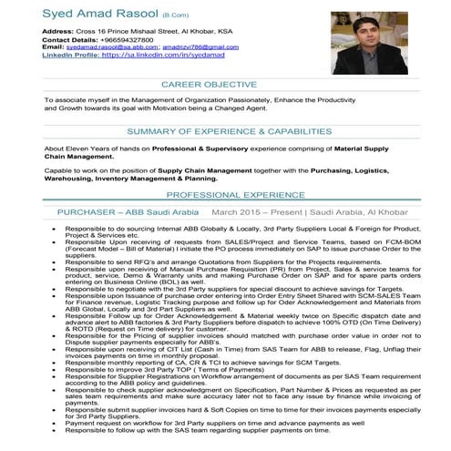 Machine Readable ATS resume - Afrasiab Khan | DOCX