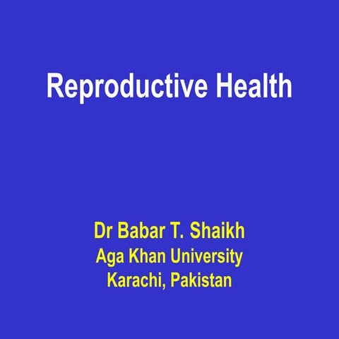 REPRODUCTIVE HEALTH PPT | PPTX