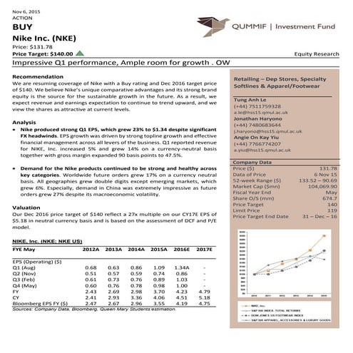 QUMMIF Nike Equity Research Report | PDF