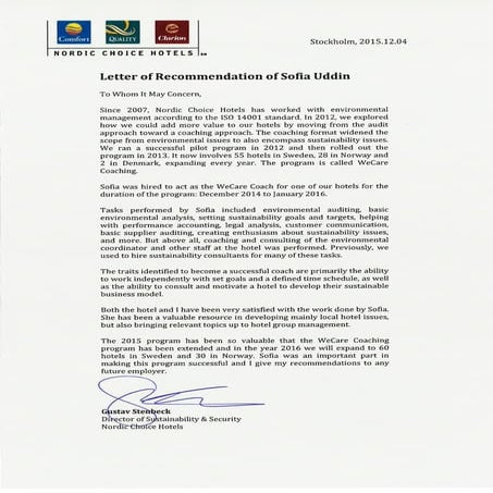 Letter of Reco | PDF