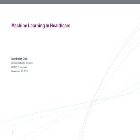 UPMCE CMU - Introduction to Data Analysis In Healthcare | PPT