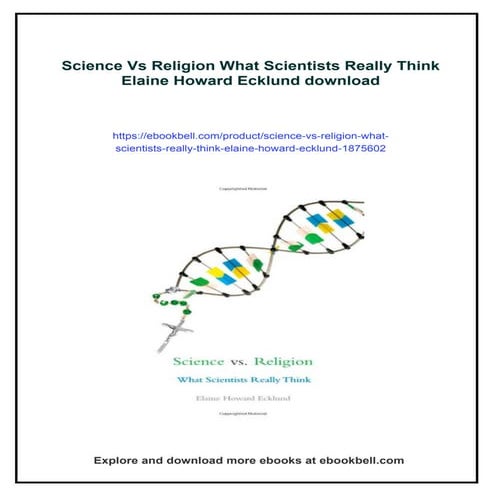Science Vs Religion What Scientists Really Think Elaine Howard Ecklund ...