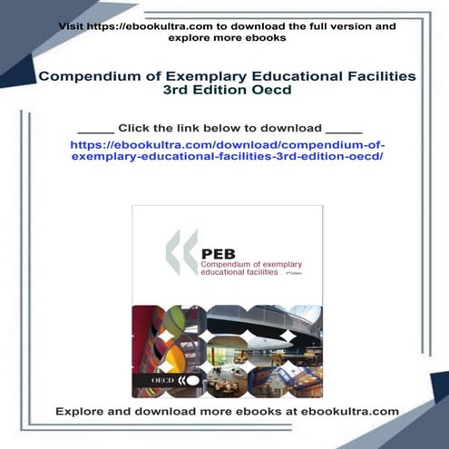 Compendium of Exemplary Educational Facilities 3rd Edition Oecd | PDF