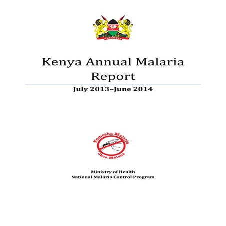 Kenya Annual Malaria Report_2013_2014_final | PDF