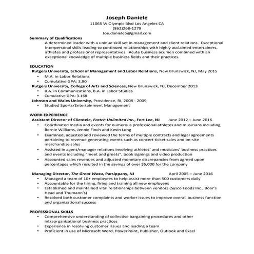 Resume and references | PDF