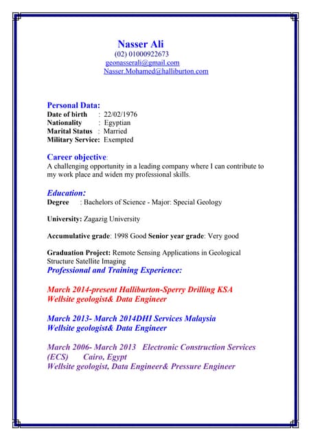 Resume- Komijani Ali -1395-05-12 | PDF