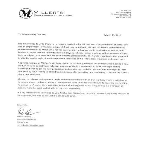DPerry MI recommend letter | PDF