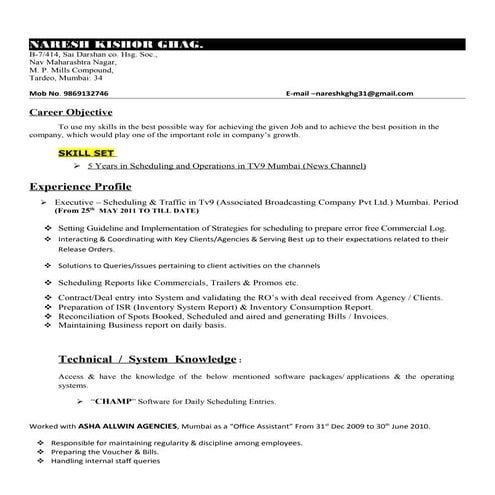 rajesh cv (1) | PDF
