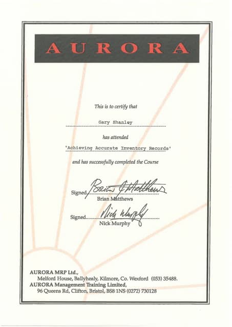 IIPMM certificate | PDF