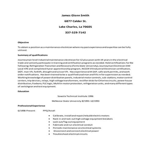 James Henry Smith Resume | PDF