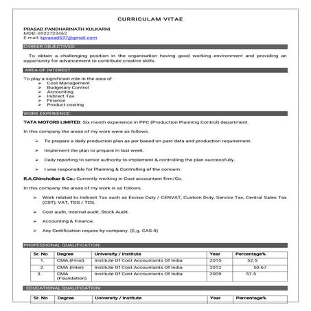 Curriculum_vitae Rahul (1) | DOC