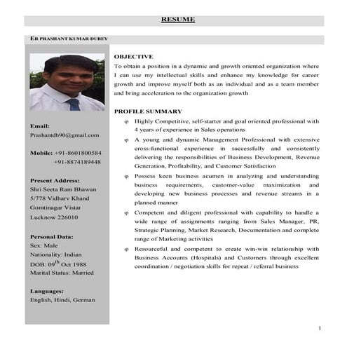 Resume-Er Prashant 11June | PDF