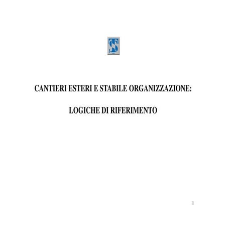 Cantieri esteri e Modello OCSE | PPT