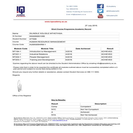 EDU_Academic_Record | PDF