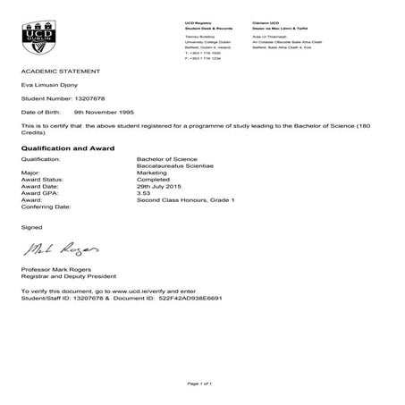 Academic Statement | PDF