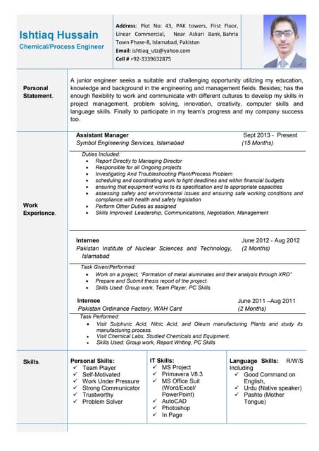 CV Muhammad Afzal 001 | PDF