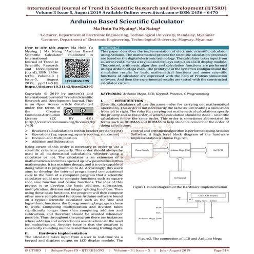 Arduino Based Scientific Calculator | PDF | Computing | Technology & Computing