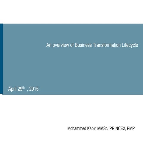 Business Transformation Life Cycle | PDF