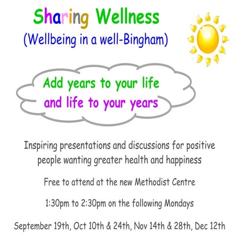 Sharing Wellness in a well-Bingham - Invitation | PPT
