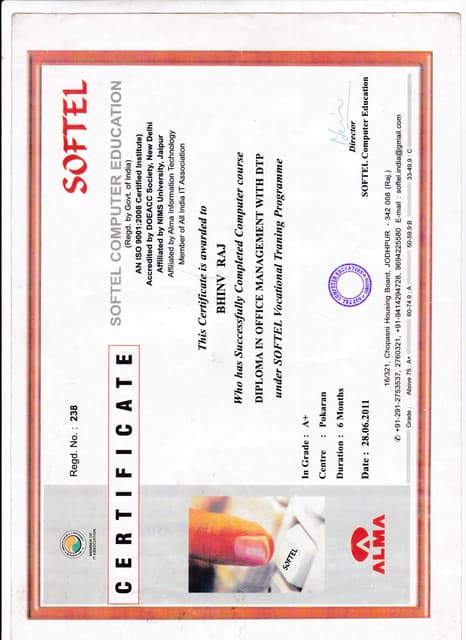 FOA _Certificate | PDF