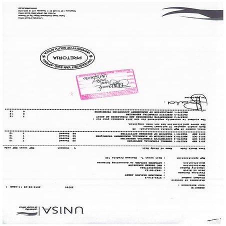 Unisa Accademic record | PDF