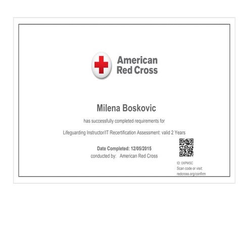Certificate Instructor Recertification Pdf
