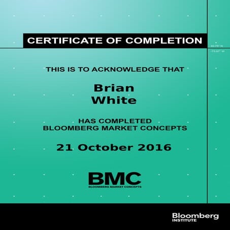 Bloomberg Certificate | PDF