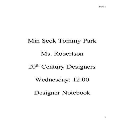 Designer Notebook | PDF