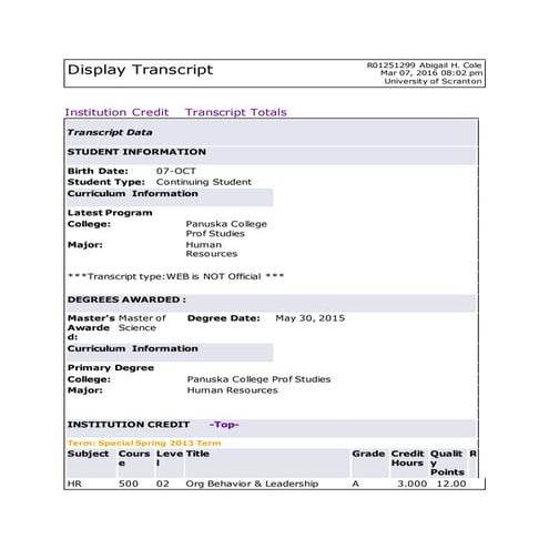 Abby Cole Transcript | DOCX