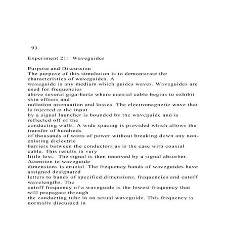 93 Experiment 21 Waveguides Purpose and Discussi.docx