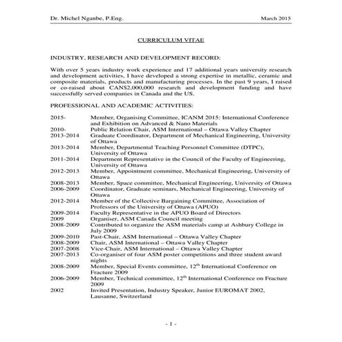 IRD Record_Michel Nganbe_07-03-2015 | PDF