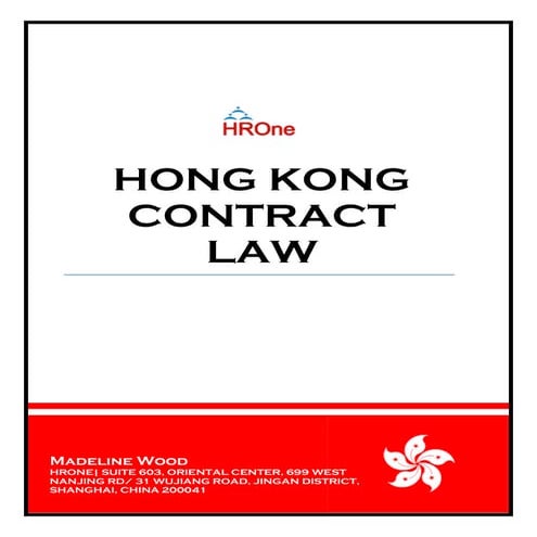 HK Contract Law | PDF