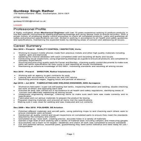 Gurdeep Rathor CV | PDF