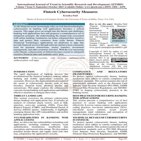 Fintech Cybersecurity Measures | PDF