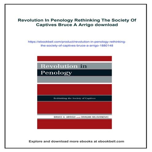 Revolution In Penology Rethinking The Society Of Captives Bruce A ...
