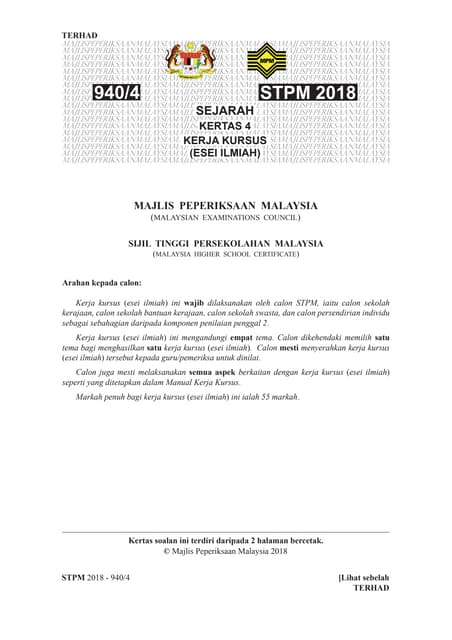9224 papan cerita contoh Kesus Melayu STPM 2018 | PDF